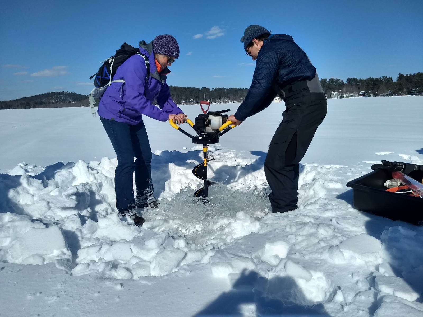 Lake sediment coring on Taylor Pond | Earth and Climate Sciences ...