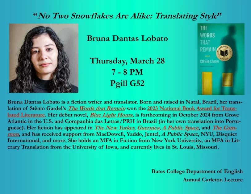 2024 Carleton Lecture | English | Bates College