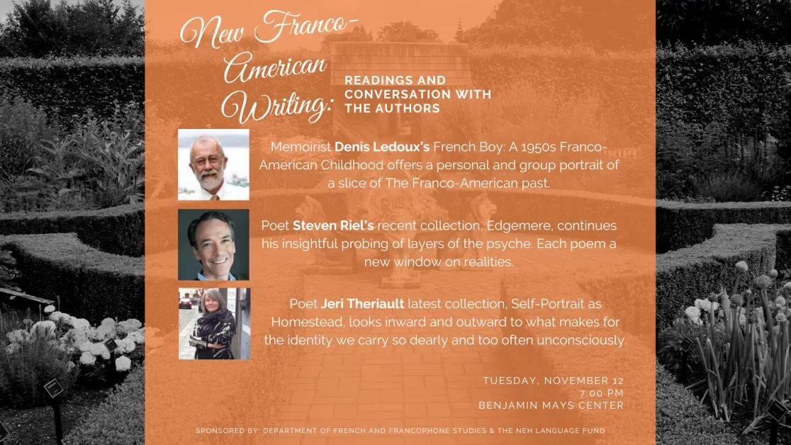 Event- New Franco-American Writing: Readings and Conversations with the ...