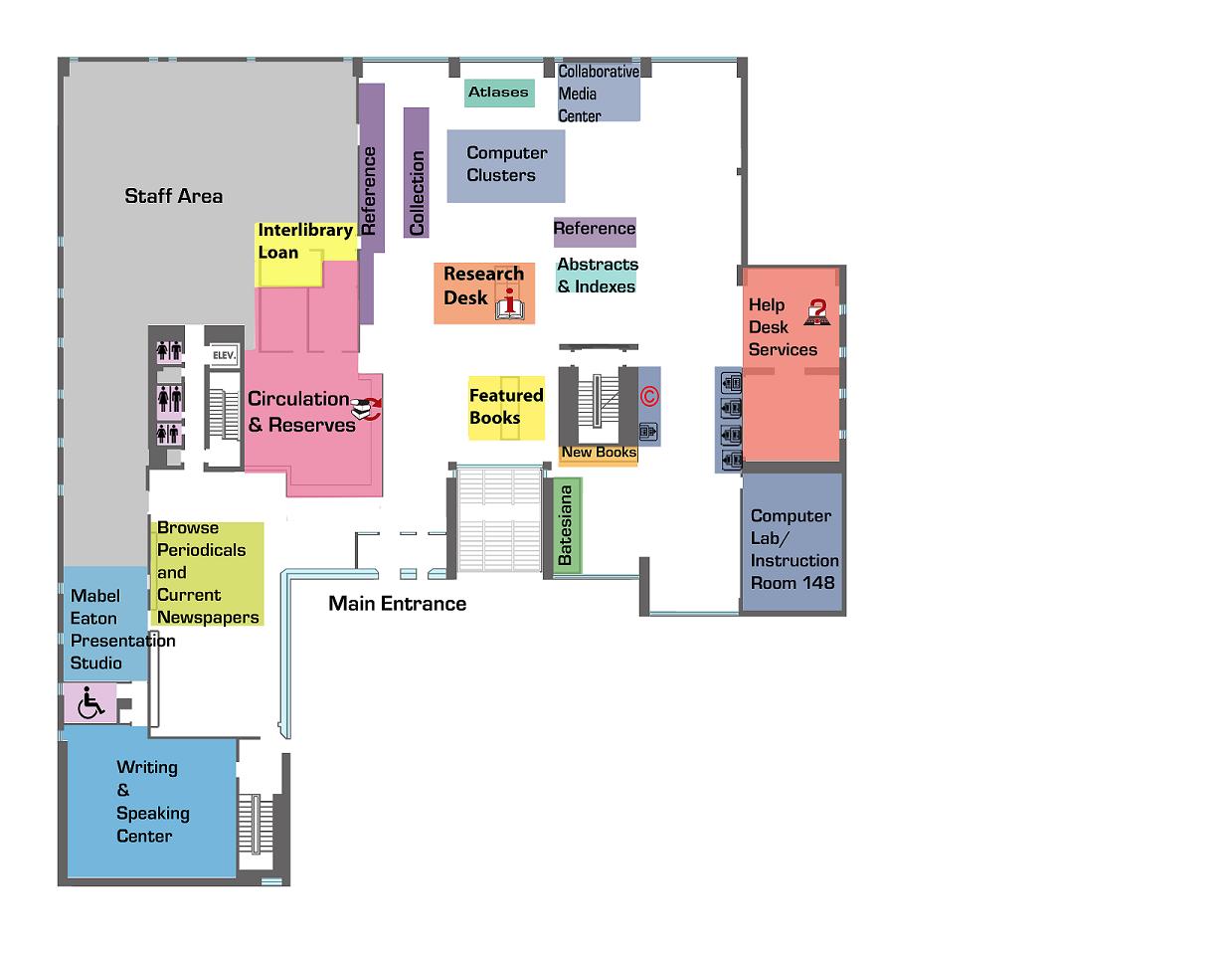 Bates Library Locations | Library | Bates College