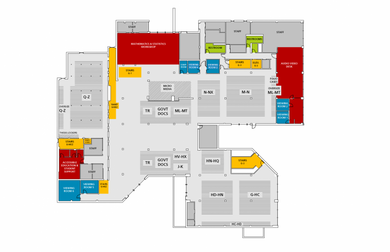 Maps/Floor Plans | Library | Bates College