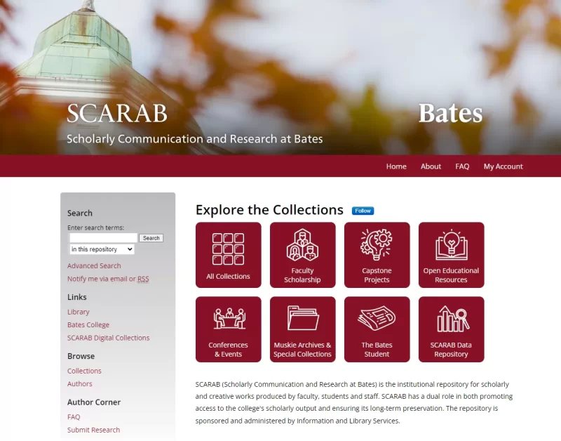 SCARAB has a new look! | Library | Bates College