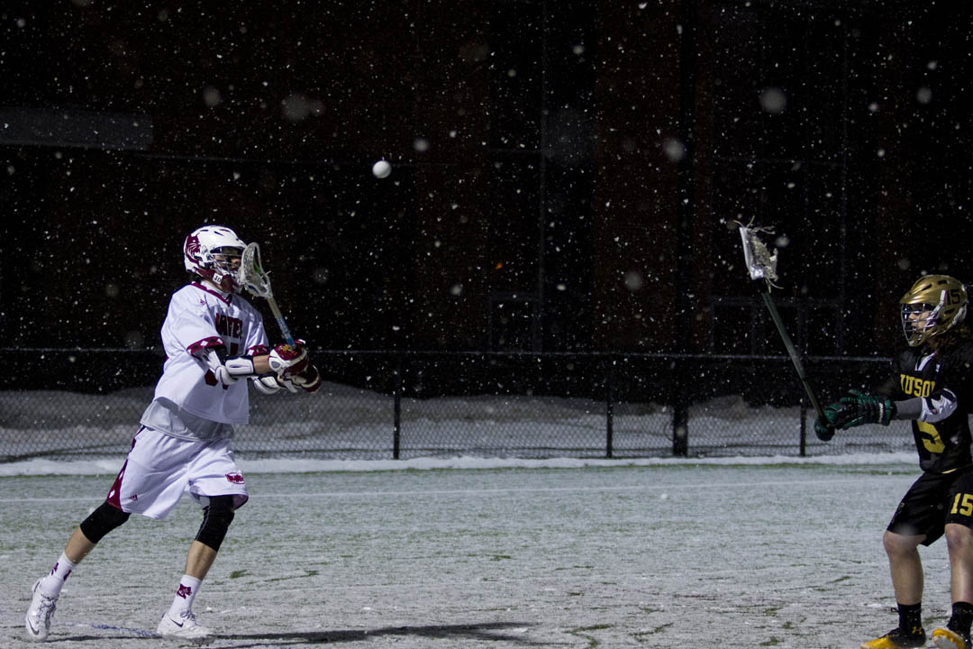 Slideshow: Lights, camera, lax action on snowy Garcelon Field | News ...