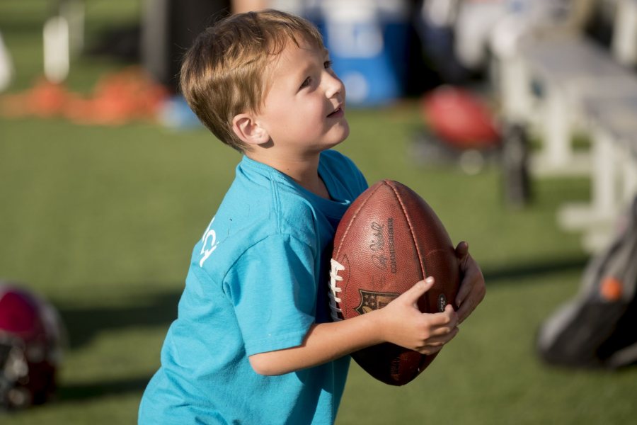 For Bates football, 6-year-old Brayden Austin is their captain ...