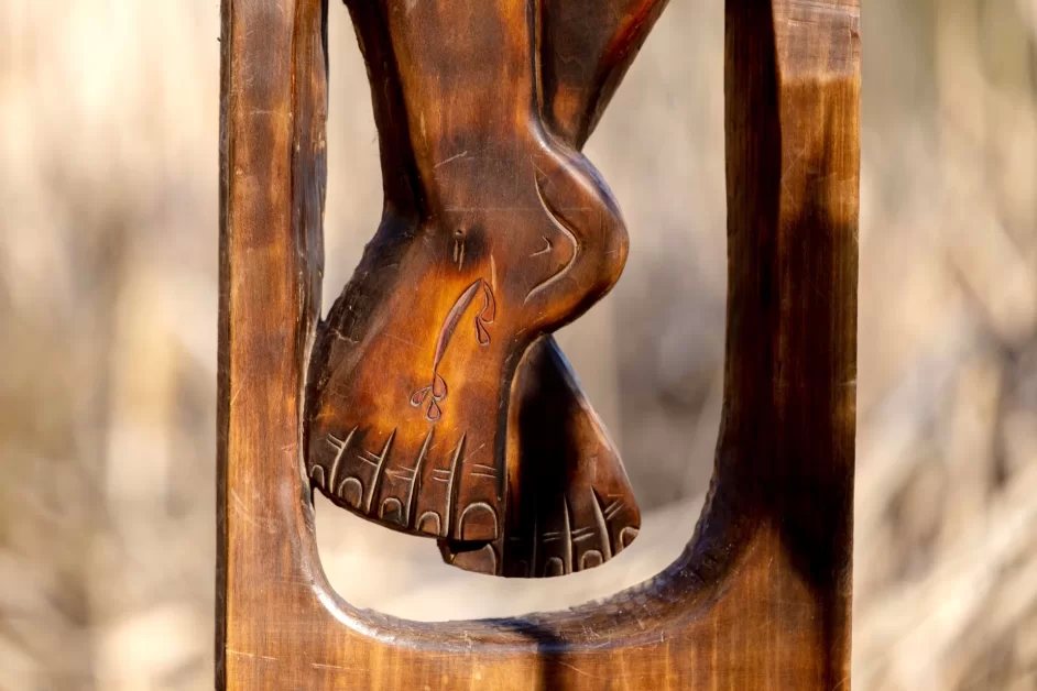 Created in 1971, a sculpture of the crucifixion with a Bates and ...