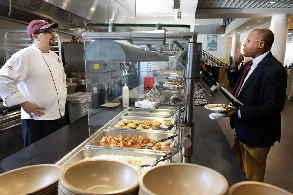 On his get-to-know-campus day, President Garry Jenkins meets many Bates ...