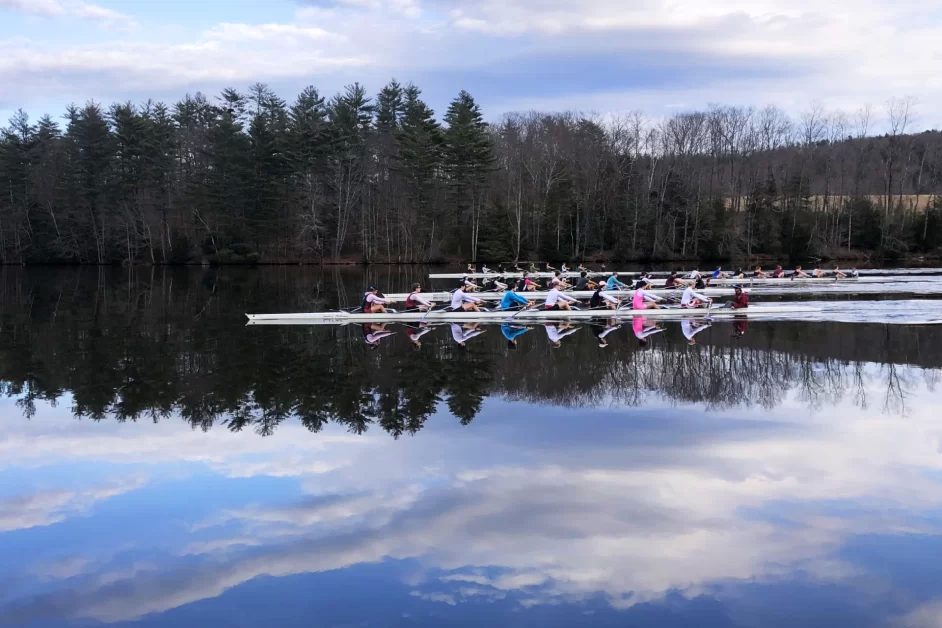 A cool Bates rowing ritual: putting out the docks, earlier than ever ...