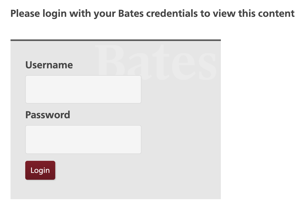 Protected Content by Bates Login | WordPress Community of Practice ...