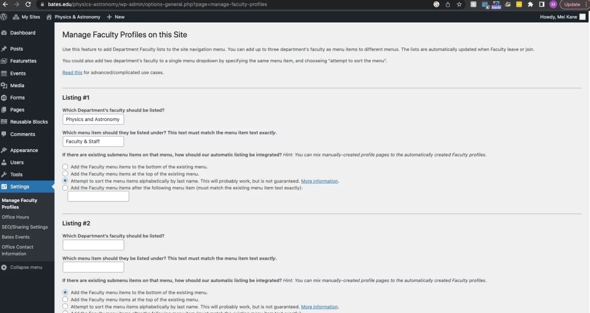 Faculty Expertise: Websites and Pages | WordPress Community of Practice ...