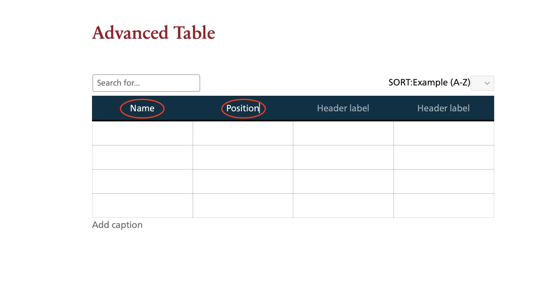 Advanced Table | WordPress Community of Practice | Bates College